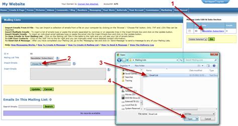 Create A Mailing List