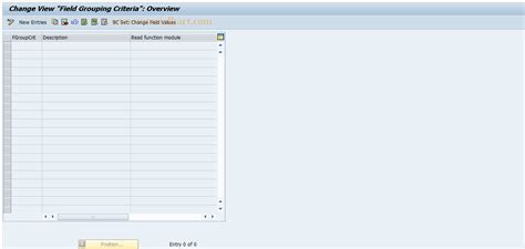REORRR SAP Tcode RR Field Modification Criteria Transaction Code