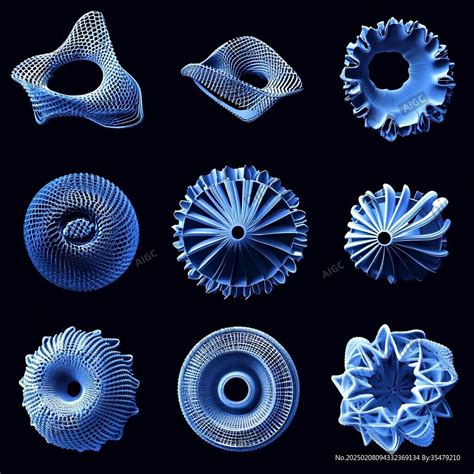 Ai创作图旋涡立体图形 3d装饰图案 3d现代高端异形 3d膨胀风元素 3d立体元素 3d科技元素 立体装饰图案 参数化设计 立体图案设计 参数化配饰 异形艺术抽象造型 参数化艺术品 3d旋转