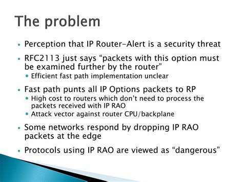PPT IP Router Alert Considerations And Usage Draft Rahman Rtg Router Alert Considerations