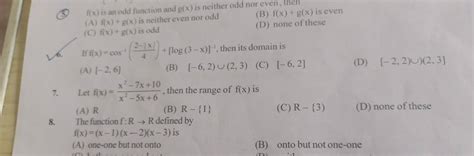 5 f x is an odd function and g x is neither odd nor even then filo