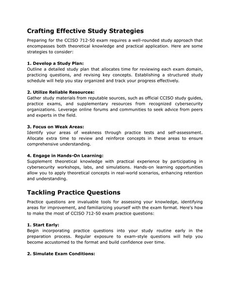 Ppt Unlocking The Cciso 712 50 Exam Practice Questions And Strategies