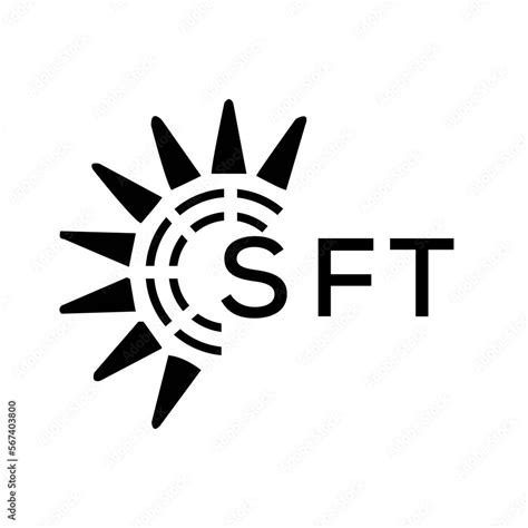 Sft Letter Logo Sft Image On White Background And Black Letter Sft Technology Monogram Logo