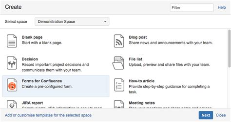 creating a custom confluence blueprint