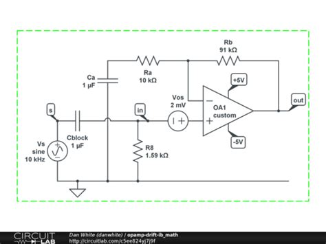 Opamp Drift Ibmath Circuitlab