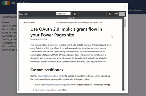 Preview Pdf Files From Base64 Content In Power Pages Using The Pdfjs Library Michelcarlo
