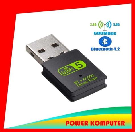 Promo Dual Band USB Wifi Adapter 600Mbps Dongle Bluetooth 802 11AC Diskon 23 Di Seller Tikno