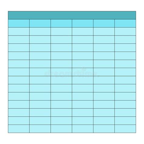 Rows And Columns Table Vector Illustration Depicting Title Bar