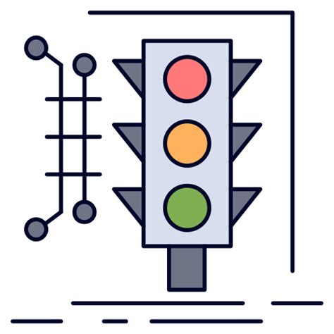 City Management Monitoring Smart Traffic Icon