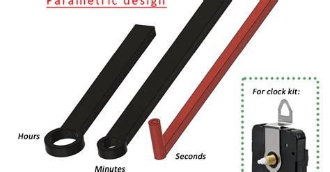 Clock Kit Hands Parametric By Mosselini1 Download Free Stl Model