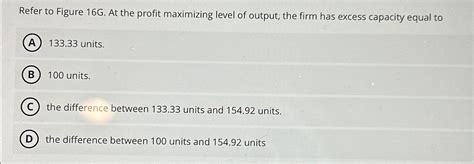 Solved Refer To Figure 16g ﻿at The Profit Maximizing Level