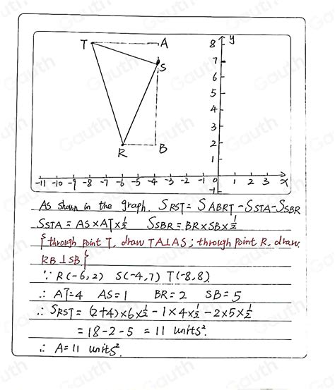 Solved Triangle Rst With Vertices R 6 2 S 4 7 And T 8 8 Is Drawn On The Coordinate