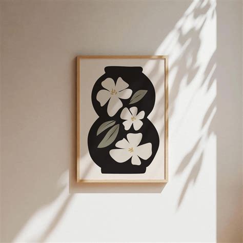 Sampaguita Flower Vase Line Art Modern Abstract Filipino Wall Art Philippines Printable