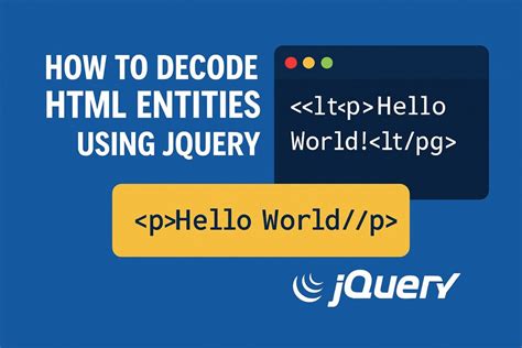 How To Decode Html Entities Using Jquery