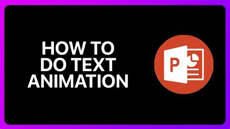 How To Do Text Animation In Powerpoint Tutorial Youtube
