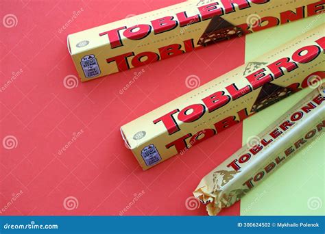 Triangular Chocolate Bar By Toblerone Compagny On White Background Toblerone Is The Famous