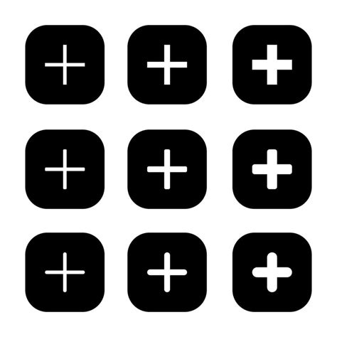 Add Button Icon Vector In Black Square Social Media Plus Symbol 35252714 Vector Art At Vecteezy