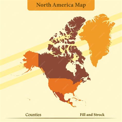 Vector Mapa De América Del Norte Estados Vectoriales Y Líneas Y