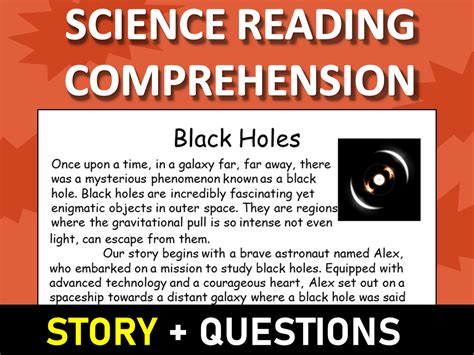 Black Holes Reading Science Story Comprehension Questions Worksheet Teaching Resources