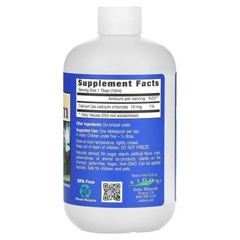 Eidon Ionic Minerals Ionic Minerals Calcium 18 Oz 533 Ml