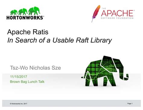 apache ratis in search of a usable raft library pdf web