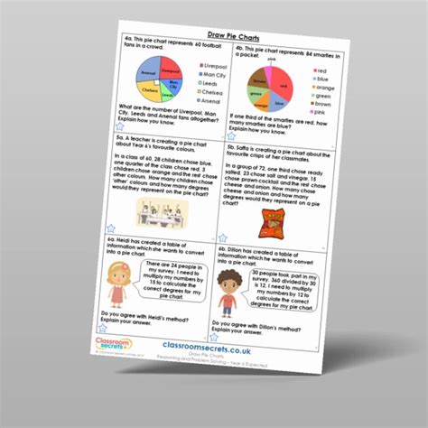 Year 6 Draw Pie Charts Reasoning And Problem Solving Resource