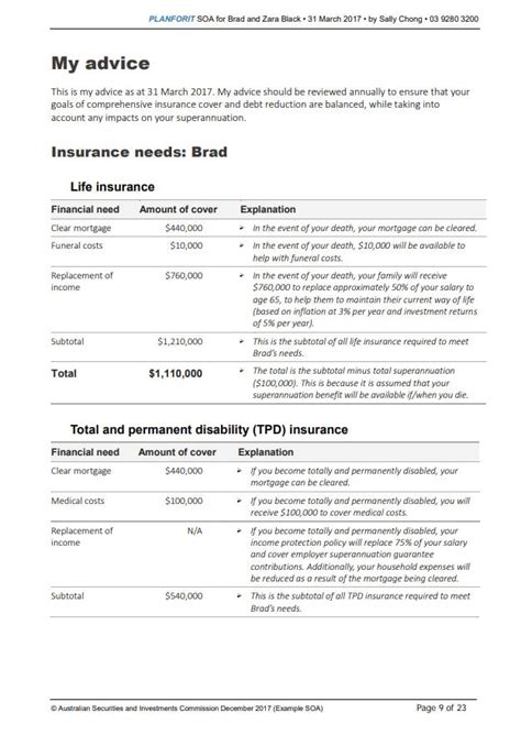 Soa Service Contract Template Example Statement Of Advice Paraplanner Williamson Ga Us
