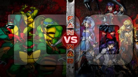 Teenage Mutant Ninja Turtles Vs Team Rwby Match Up Connections
