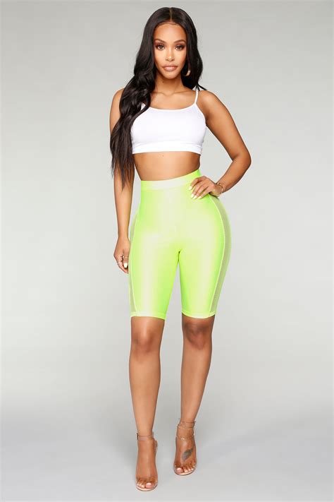 Layla Biker Shorts Neon Green Fashion Nova