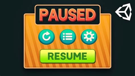 Pause Menu In Unity Unity Game Interface Paused