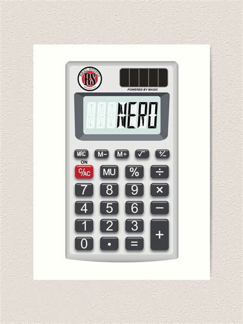 Nerd Calculator Art Print By Real Stupid Ts Redbubble