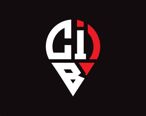 Premium Vector Cib Letter Location Shape Logo Design