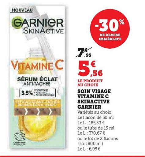 Promo Soin Visage Vitamine C Skinactive Garnier Chez Super U