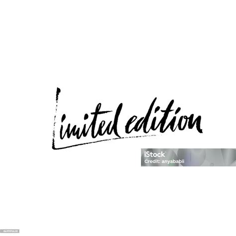 제한 된 에디션입니다 잉크 필기 글자 현대 건조 브러시 서 예입니다 타이 포 그래피 포스터 디자인입니다 벡터 일러스트입니다 0
