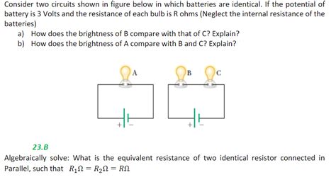 Solved Consider Two Circuits Shown In Figure Below In Which