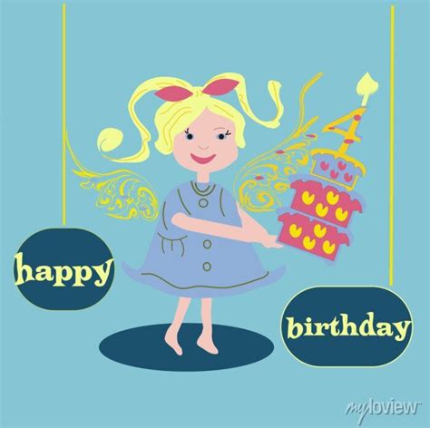 Happy Birthday Linda Girl • Wall Stickers Fairy Event Greeting