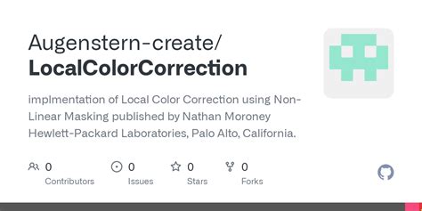 Github Augenstern Createlocalcolorcorrection Implmentation Of Local