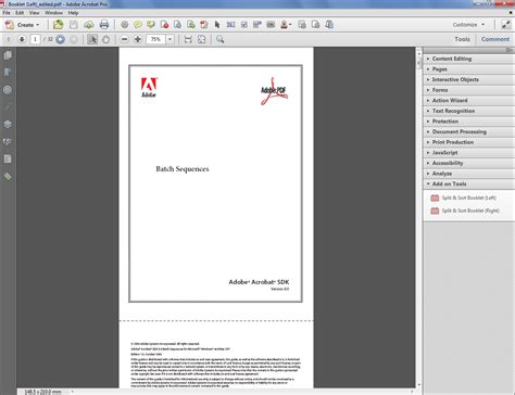Custom Made Scripts For Adobe® Products Acrobat Split And Sort
