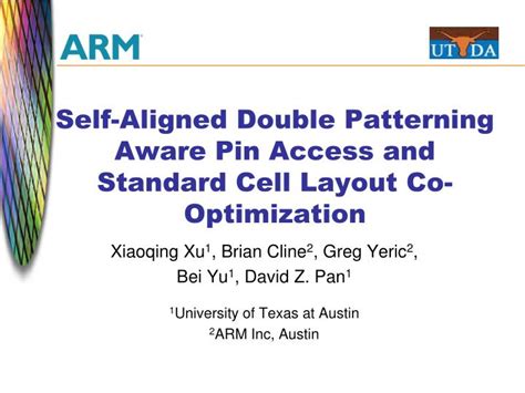Ppt Self Aligned Double Patterning Aware Pin Access And Standard Cell Layout Co Optimization