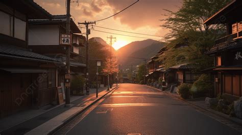 태양 아래 일본 건물의 거리 석양이 지는 환상적인 거리 고화질 사진 사진 배경 일러스트 및 사진 무료 다운로드 Pngtree