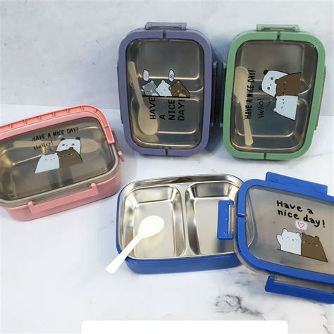 خرید و قیمت لانچ باکس استیل ظرف غذا مدرسه ظرف غذا نشکن درب محکم و بدون