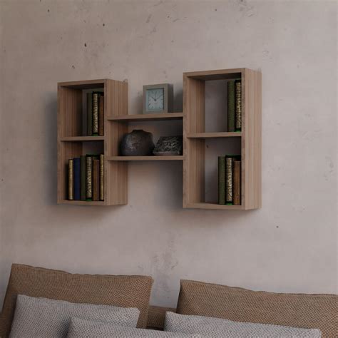 ᐉ Полиця настінна пряма для книг Портер 1010х600х180 мм Дуб Сонома ...