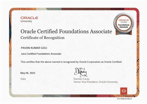 oraclecertified java certification softwaredevelopment… pavan
