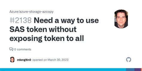 Need A Way To Use SAS Token Without Exposing Token To All Issue 2138