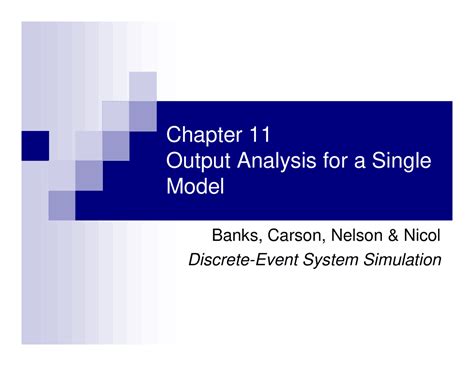 output analysis for the signal model in system simulation cs 6910