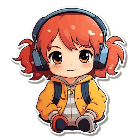 Premium Vector Cute Girl Sticker