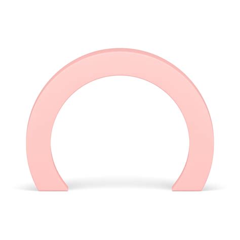 Pink Rounded Arch Geometric Basic Foundation 3d Decor Element Entrance