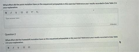 Answered What Effect Did The Point Mutation Have On The Sequenced Kunduz