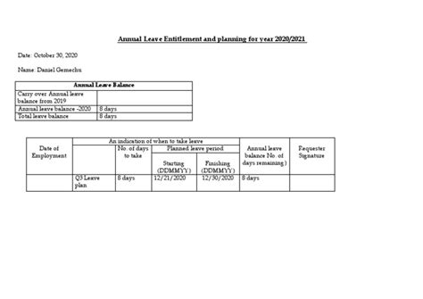 Fy2020 Q1 Annual Leave Plan Daniel Gemechu Pdf