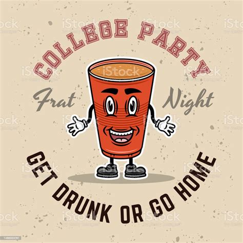 형제애 콜라주 파티 벡터 엠블럼 배지 라벨 또는 엠블럼 맥주 만화 웃는 캐릭터 일러스트레이션 Fraternity에 대한 스톡 벡터 아트 및 기타 이미지 Istock